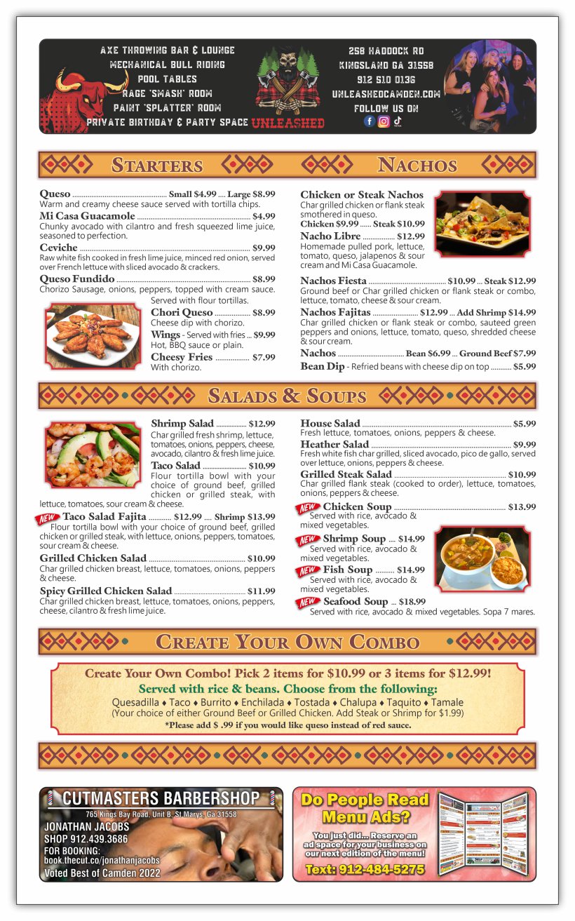 Mi Casa Mexican Restaurant | Our Menu